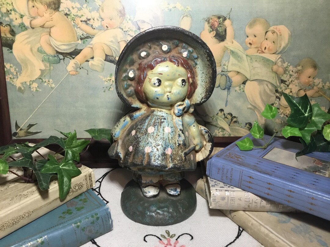 Antique Hubley Cast Iron Dolly Dingle Coin Bank: Campbell Soup Kid ...