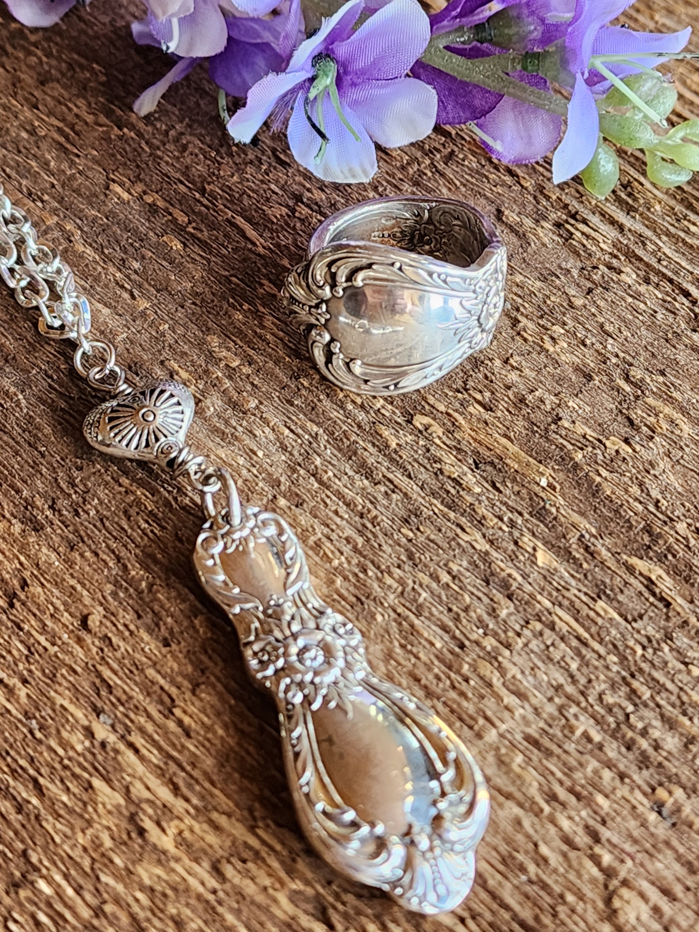 1953 Rodgers Brothers Heritage Vintage Spoon Pendant Necklace, Antique ...