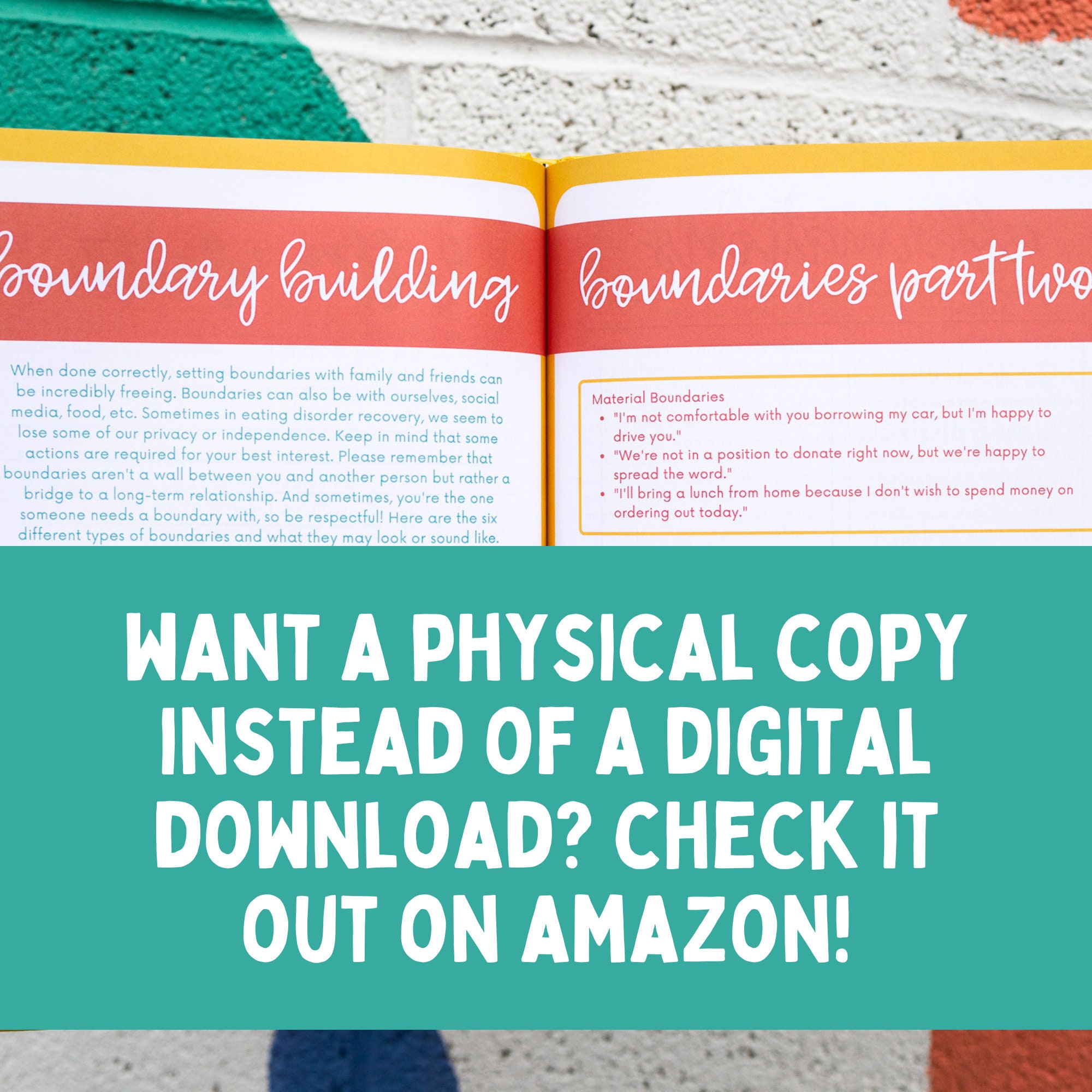 Eating Disorder Recovery Workbook Mental Health Recovery - Etsy