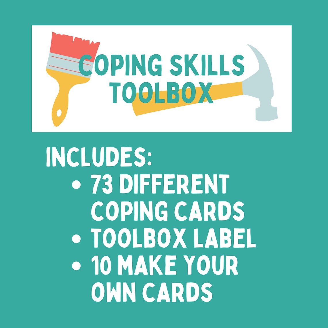 Coping Skills Toolbox, Coping Skills Cards, Emotional Regulation ...