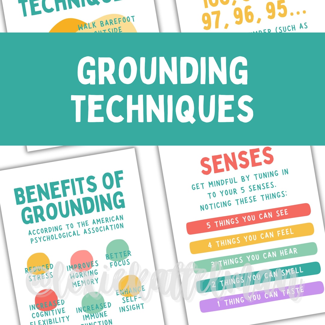 Grounding Techniques, Mindfulness Resources, Digital Download ...