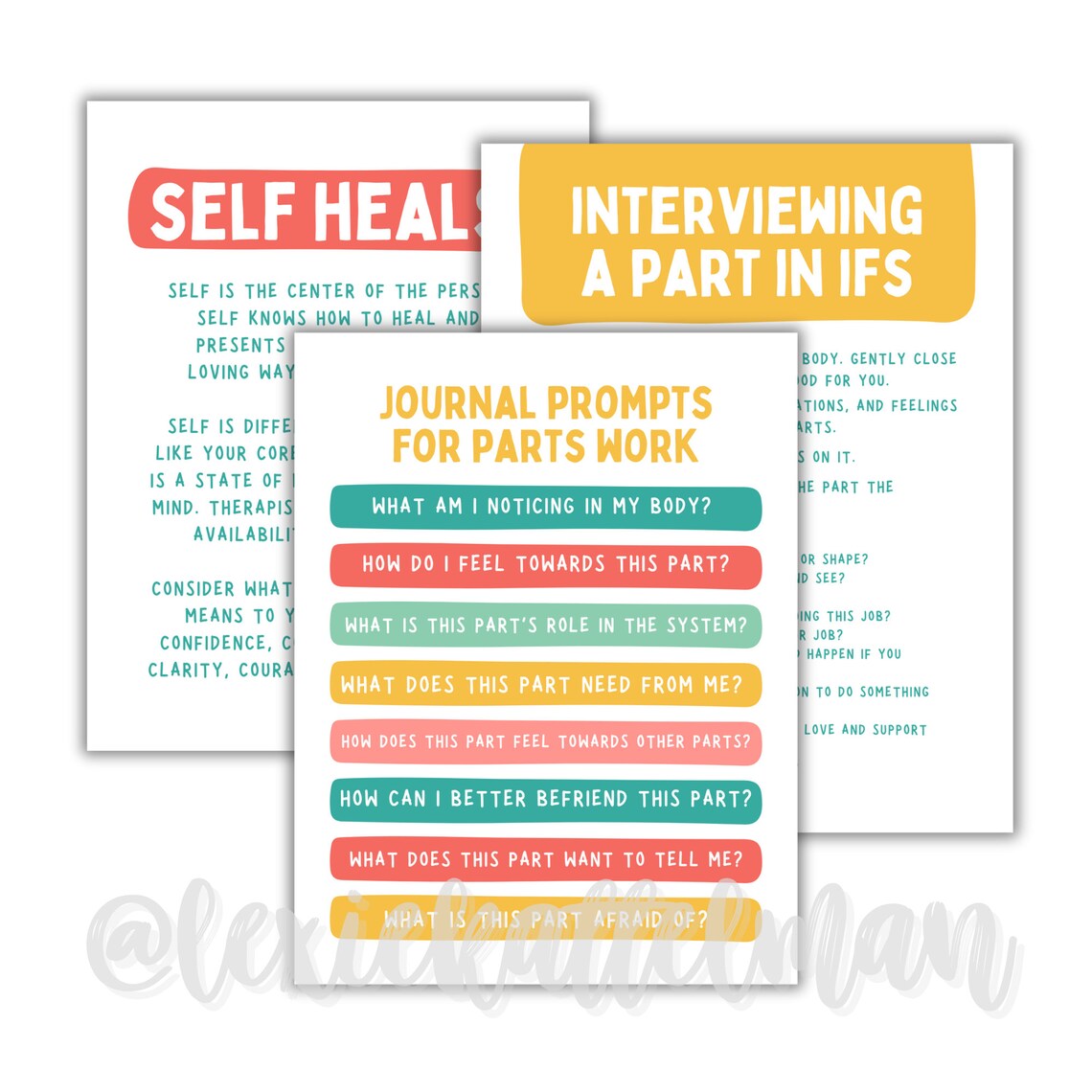 Internal Family Systems IFS Bundle, IFS Worksheets, IFS Posters ...
