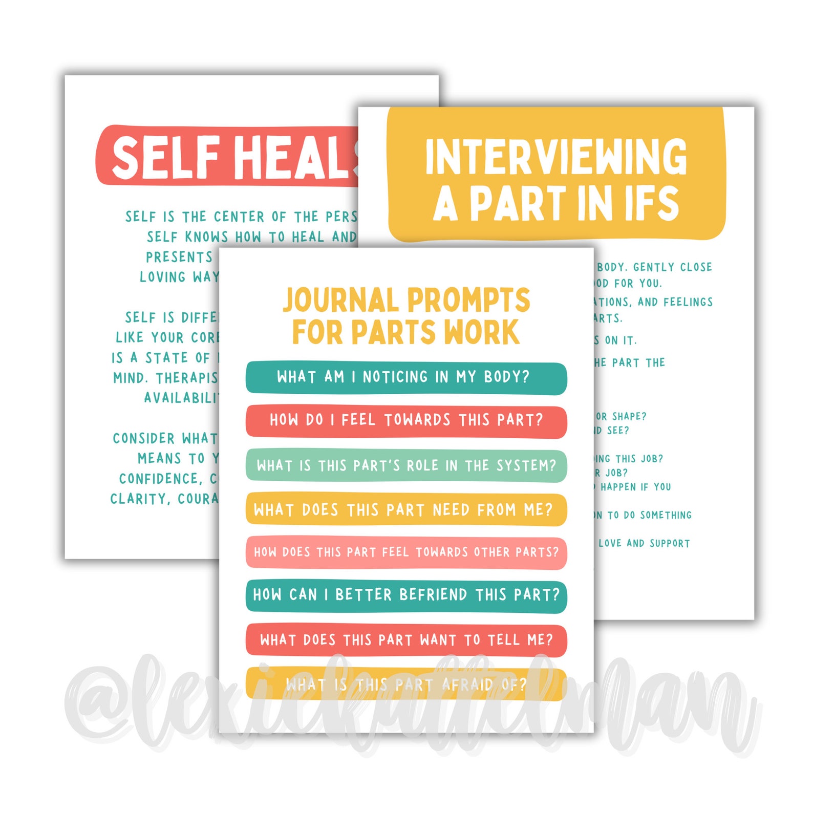 Internal Family Systems IFS Bundle, IFS Worksheets, IFS Posters ...