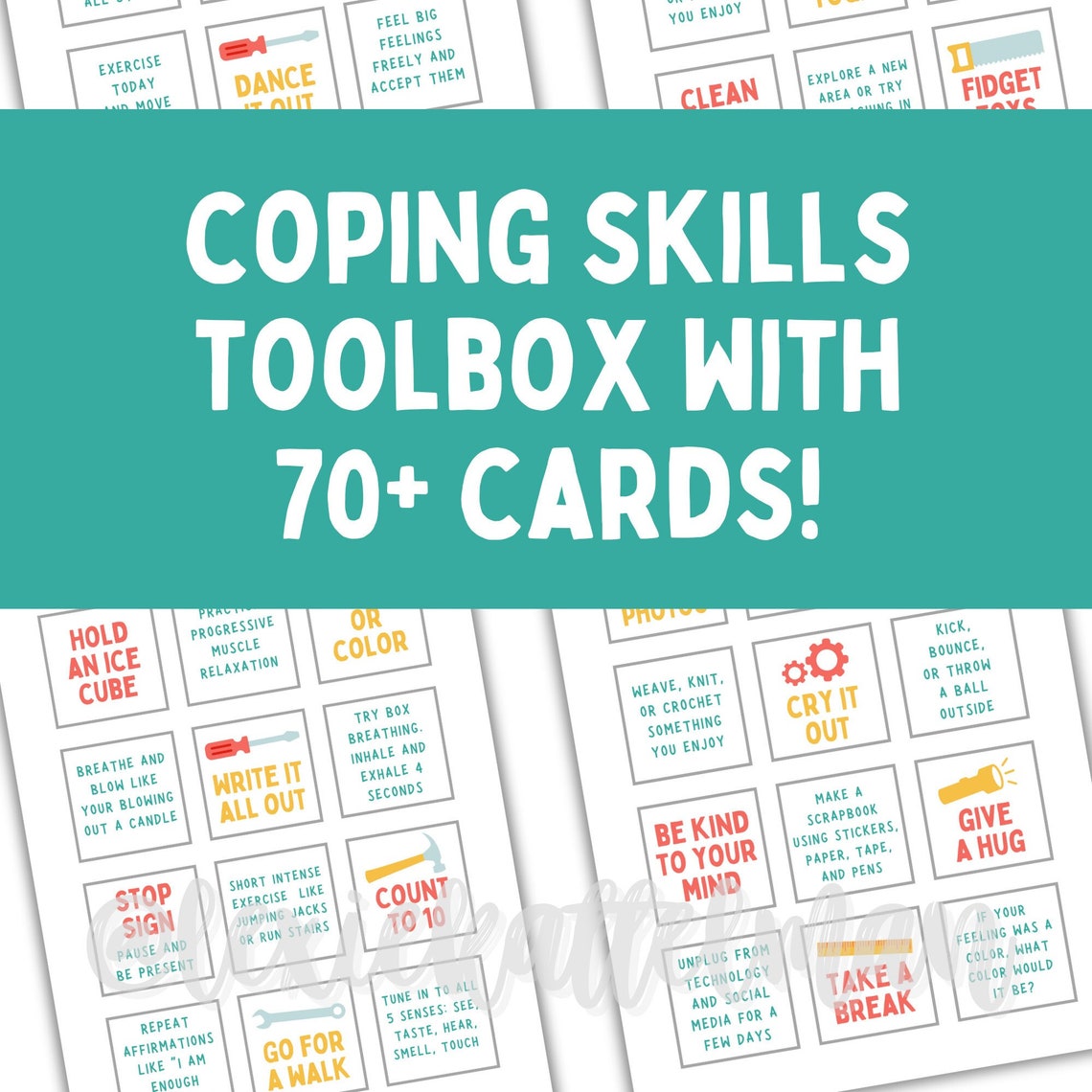 Coping Skills Toolbox, Coping Skills Cards, Emotional Regulation ...