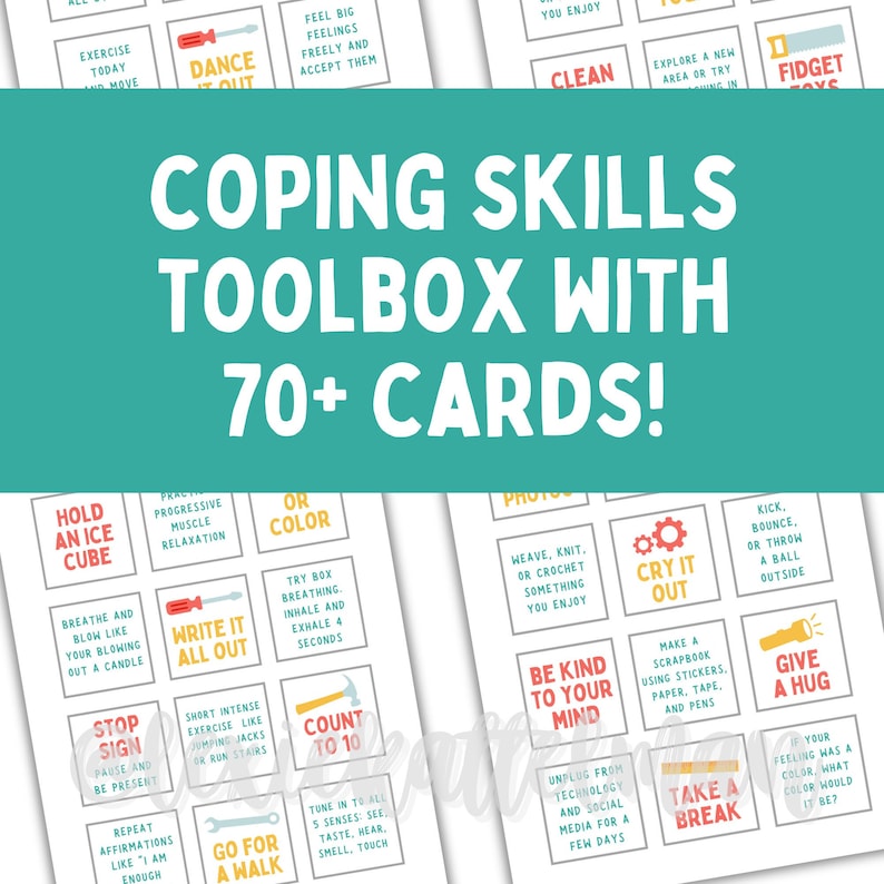 Coping Skills Toolbox, Coping Skills Cards, Emotional Regulation ...