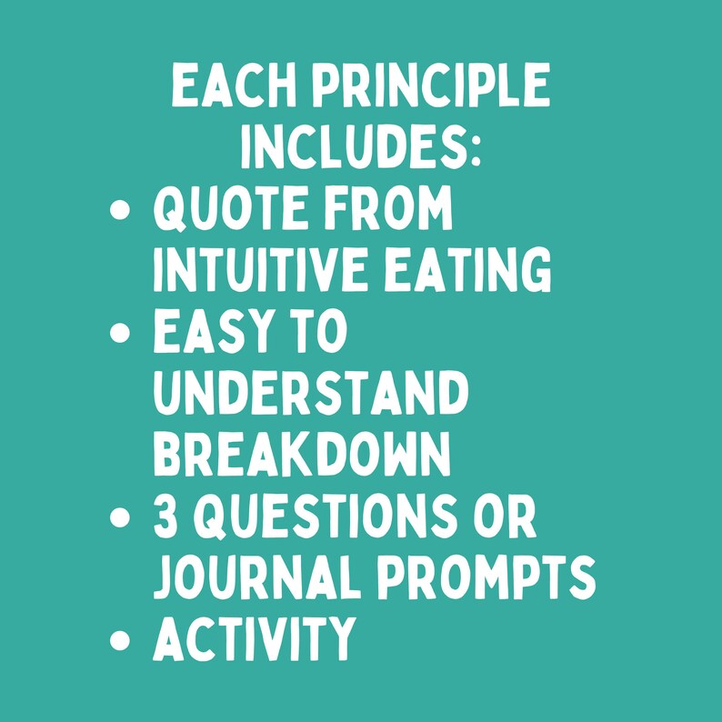 Intuitive Eating Principles Bundle Eating Disorder - Etsy
