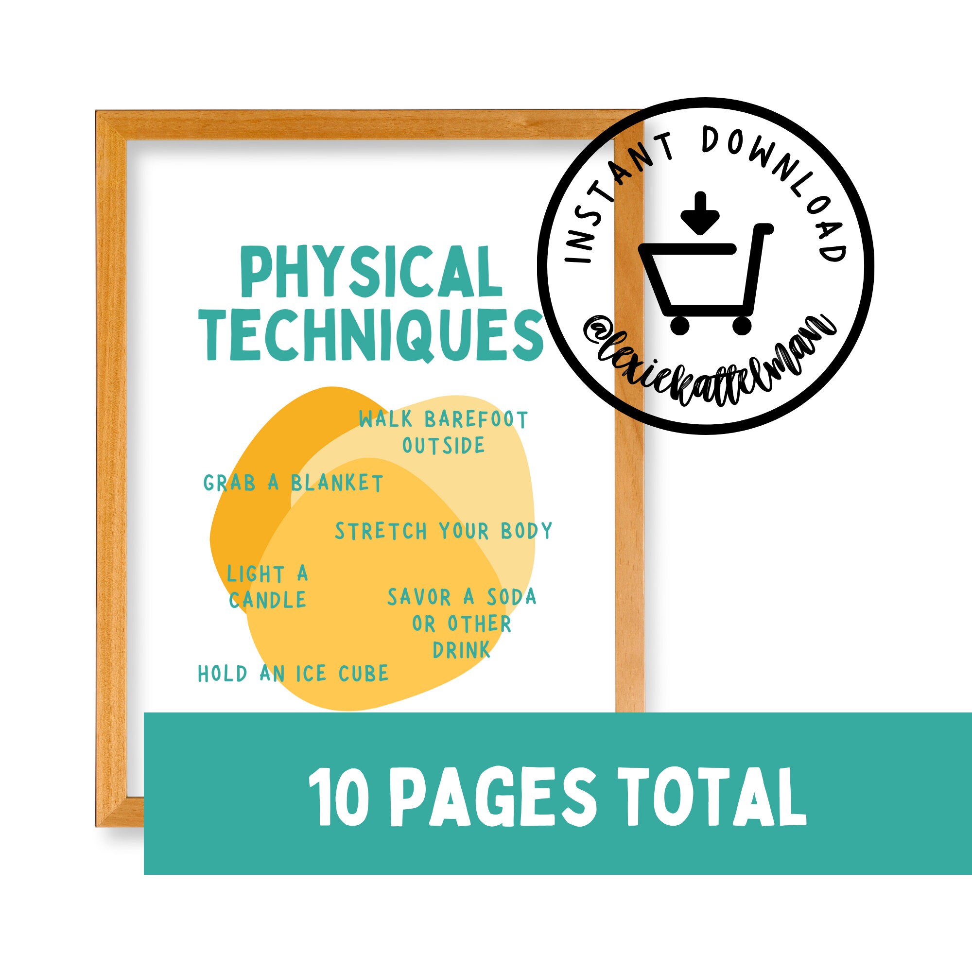 Grounding Techniques, Mindfulness Resources, Digital Download ...
