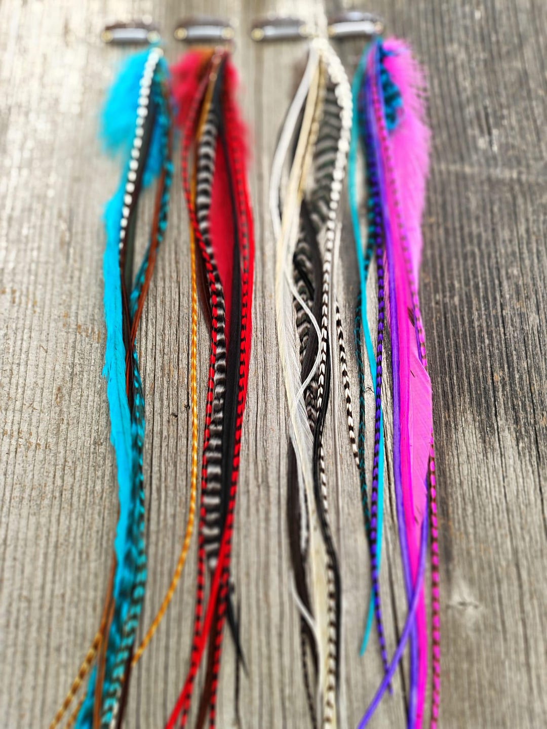 Clip-in Feather Extensions - Wide - Choose Your Color - Etsy