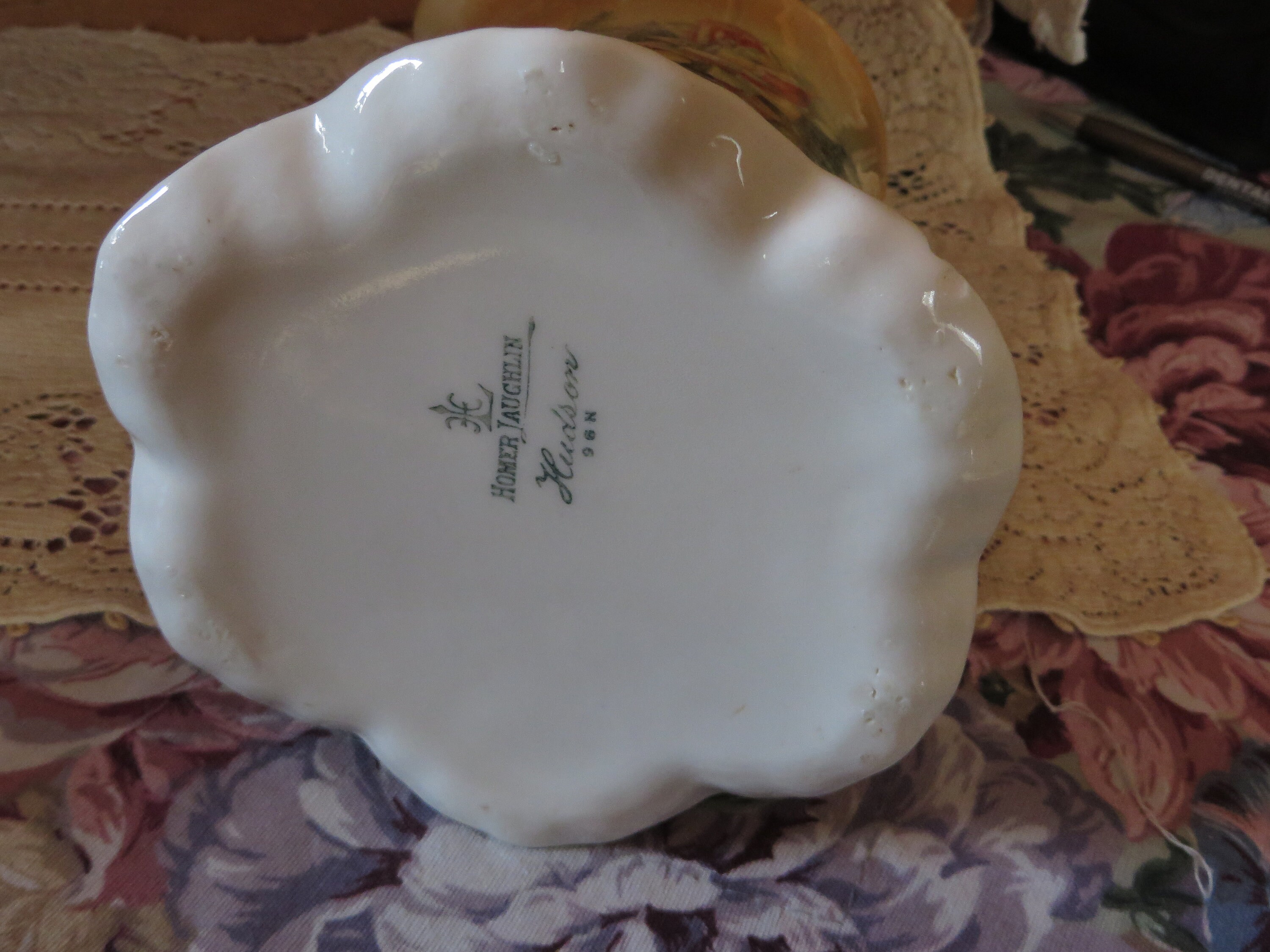 Homer Laughlin Hudson Milk Pitcher/rose Pattern/peach Lustre - Etsy