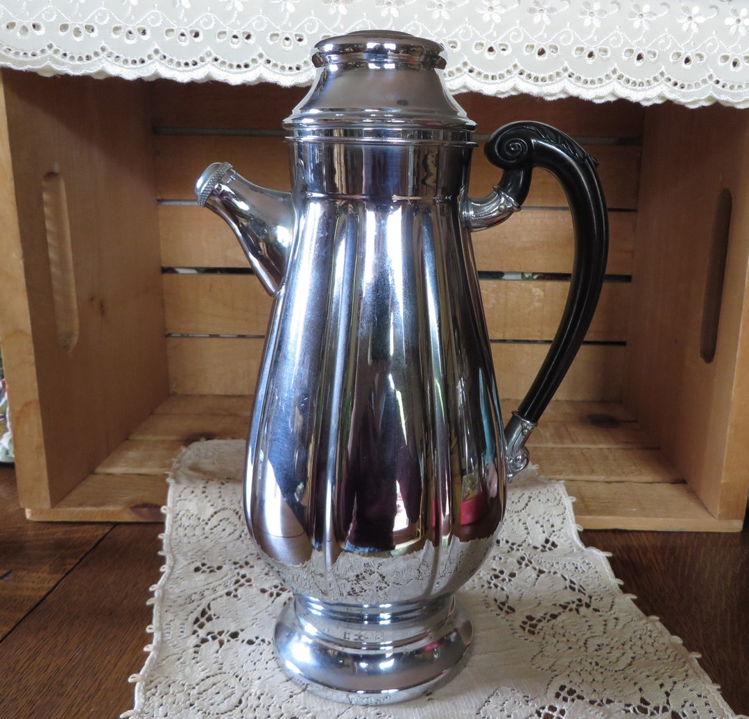Vintage Krom Kraft Farber Bros. NY Chrome Cocktail Shaker Mixer Pitcher ...