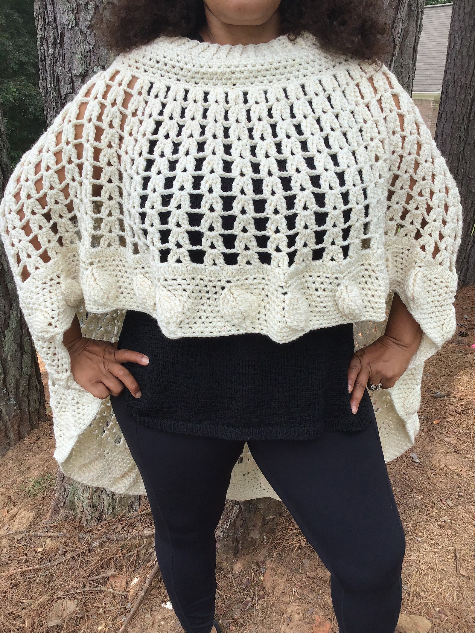 Beautiful Handmade Detailed Texture Poncho With Hat - Etsy