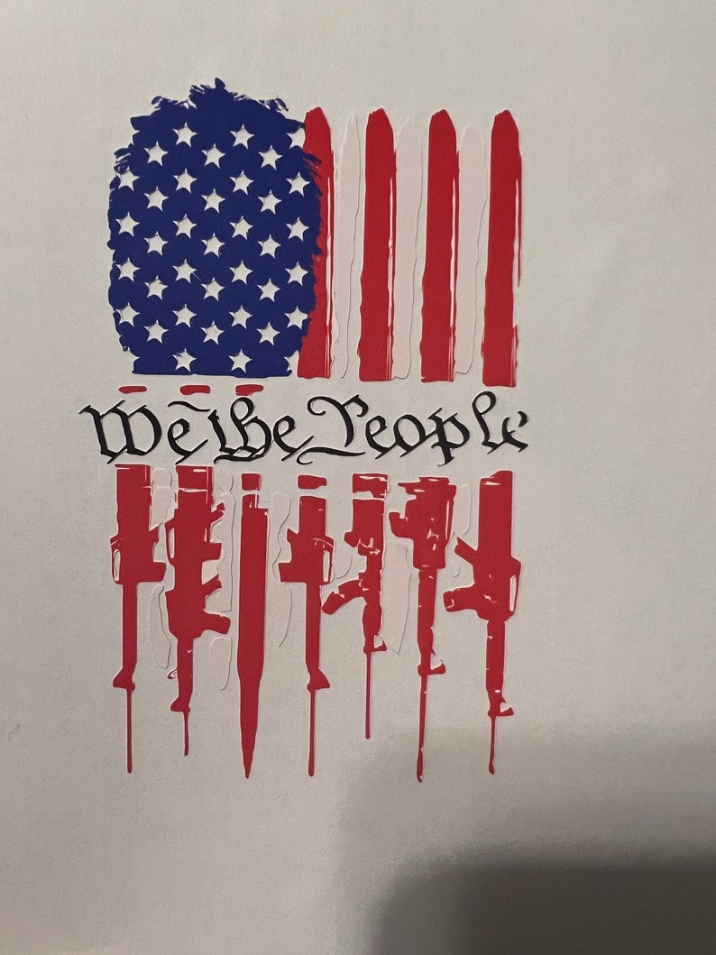 We the People Flag Decal - Etsy