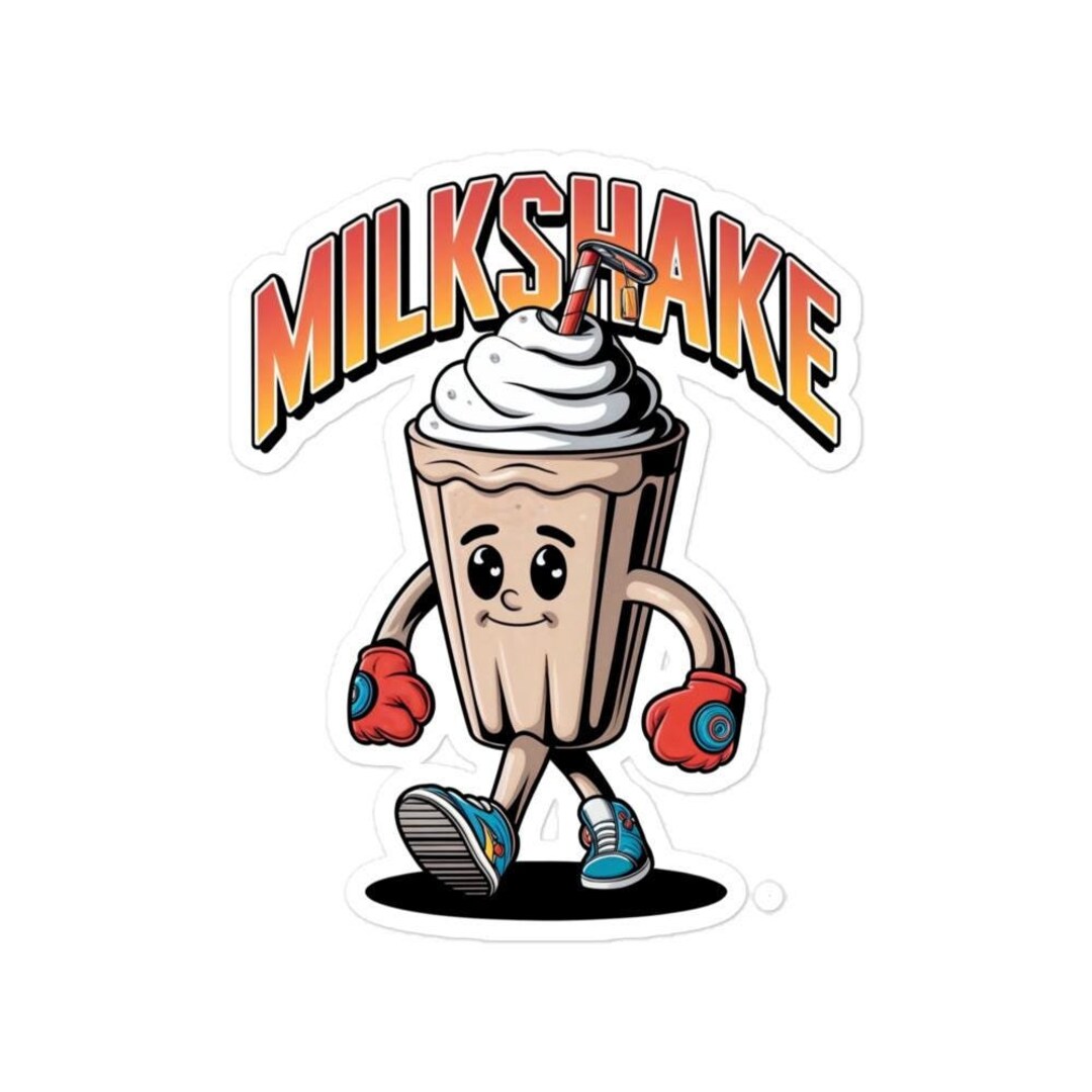 Milkshake Sticker Ice Cream Stickers Fun Stickers Mascot Sticker Meme ...