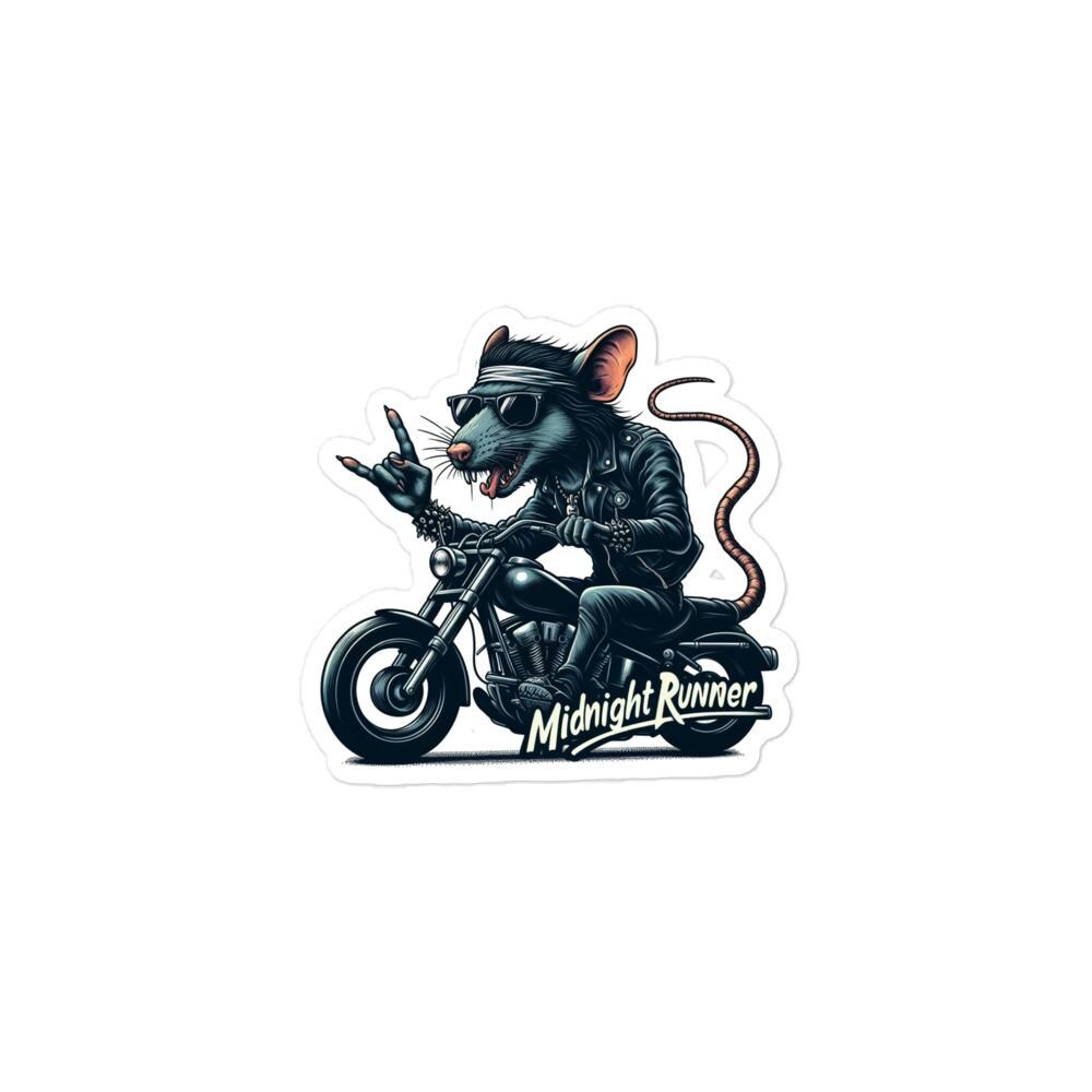 Biker Rat on A Motorcycle Sticker Unique Biker Rat Sticker Artistic ...
