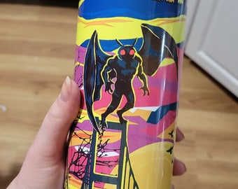 Cute Cryptid Mothman 20oz Skinny Tumbler With Metal Straw, Mothman ...