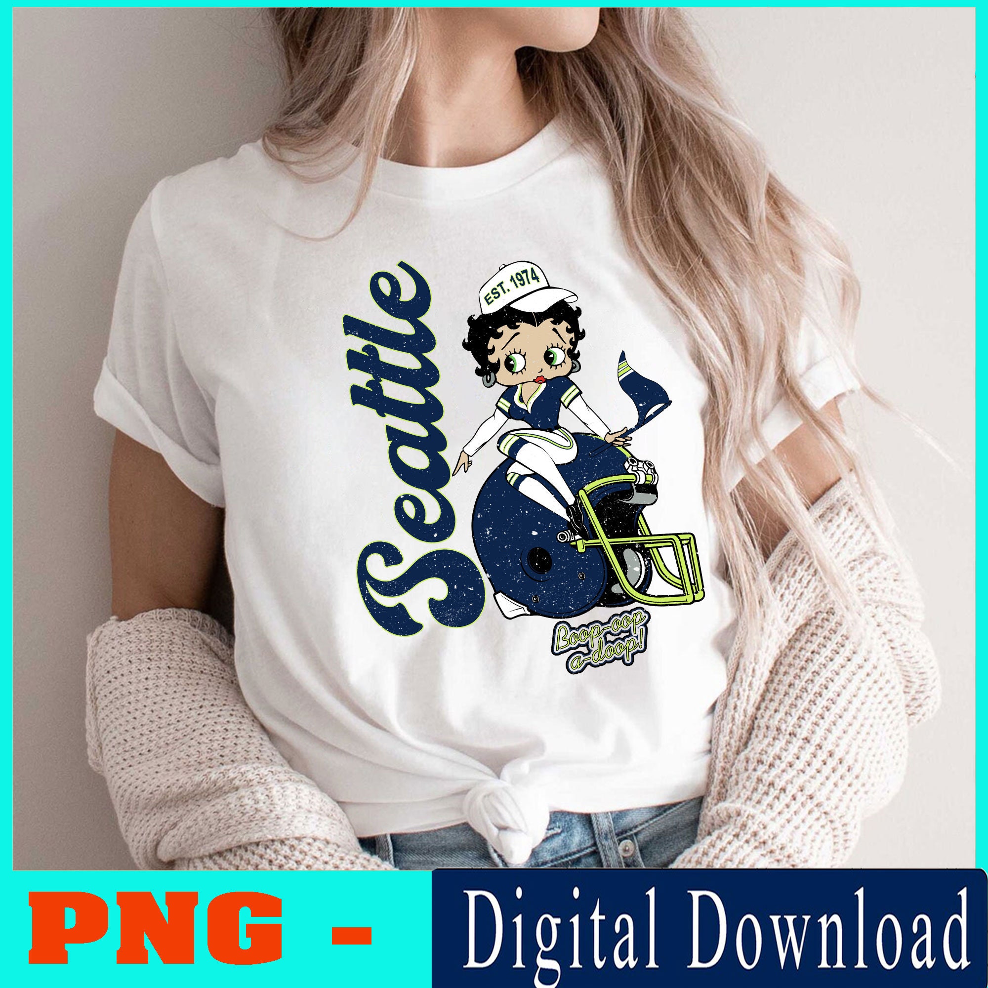 Seattie Football PNG Football Team PNG Seattie Football - Etsy