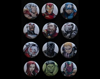 Avengers Buttons - Etsy