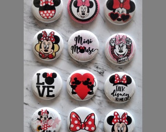 Minnie Mouse Buttons | Etsy