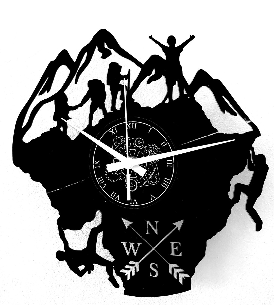 Vinyl Clock Wall Clock - Gift Idea Climbing Mountain Climbing - Etsy