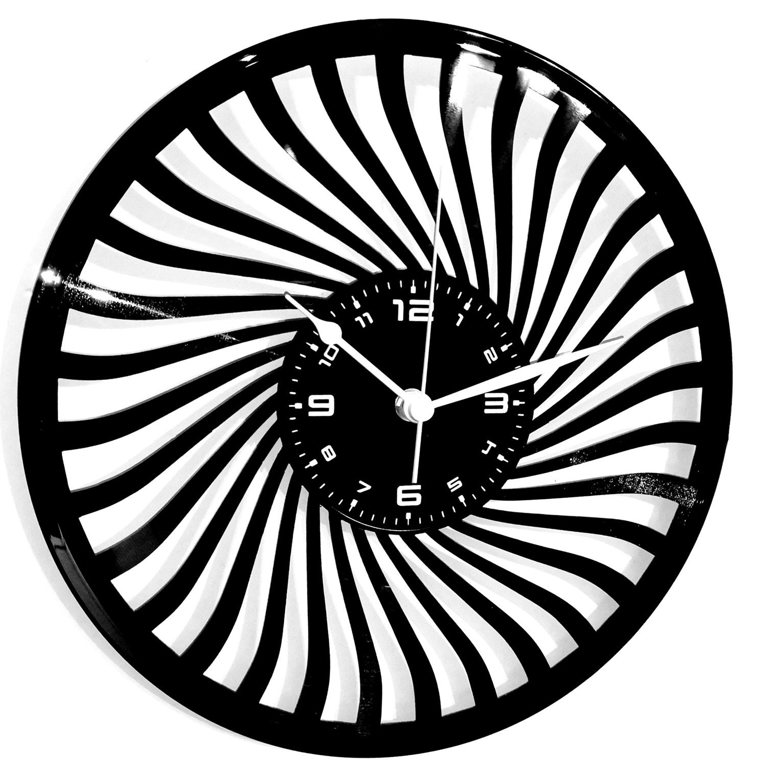 Wall Clock on Vinyl Record Gift Idea Hypnotic Modern - Etsy