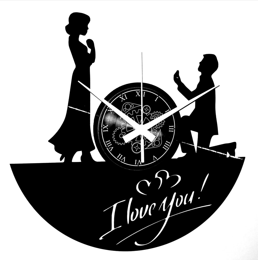 Vinyl Watch From Wall Idea Gift SPOSI Wedding Wedding I Love You - Etsy