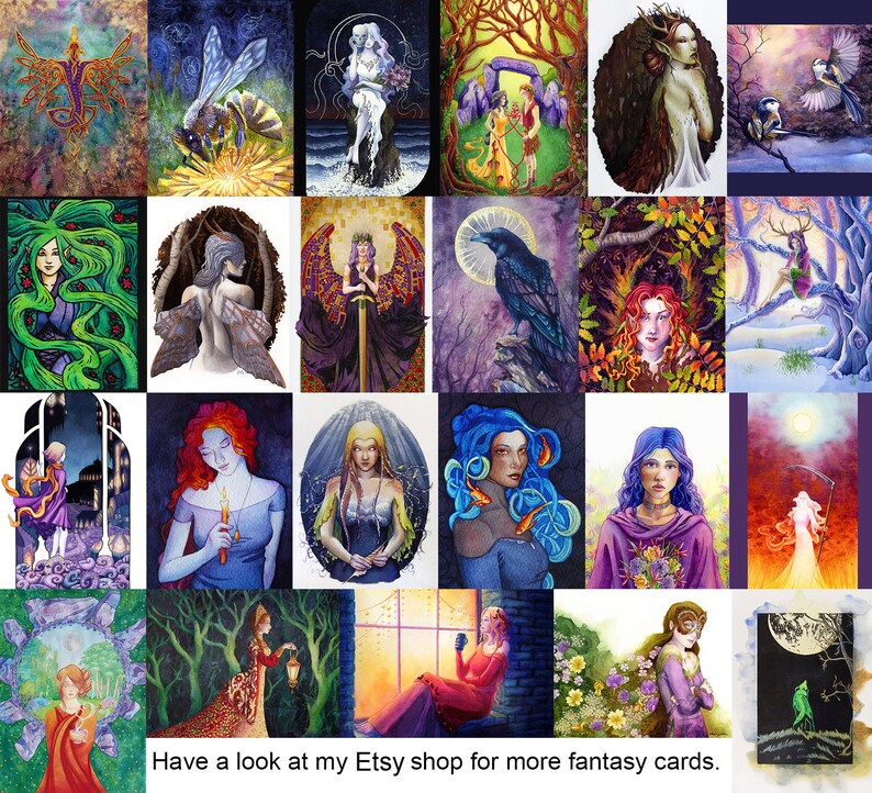 Flower Elf Fantasy A6 BLANK Birthday Greeting CARD Fairy Nature Pagan Wiccan Elegant Floral Lady ...