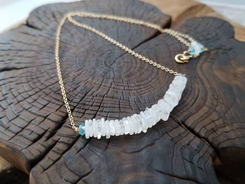 Rainbow Moonstone Neckclace Moonstone Neckclac Apatite | Etsy
