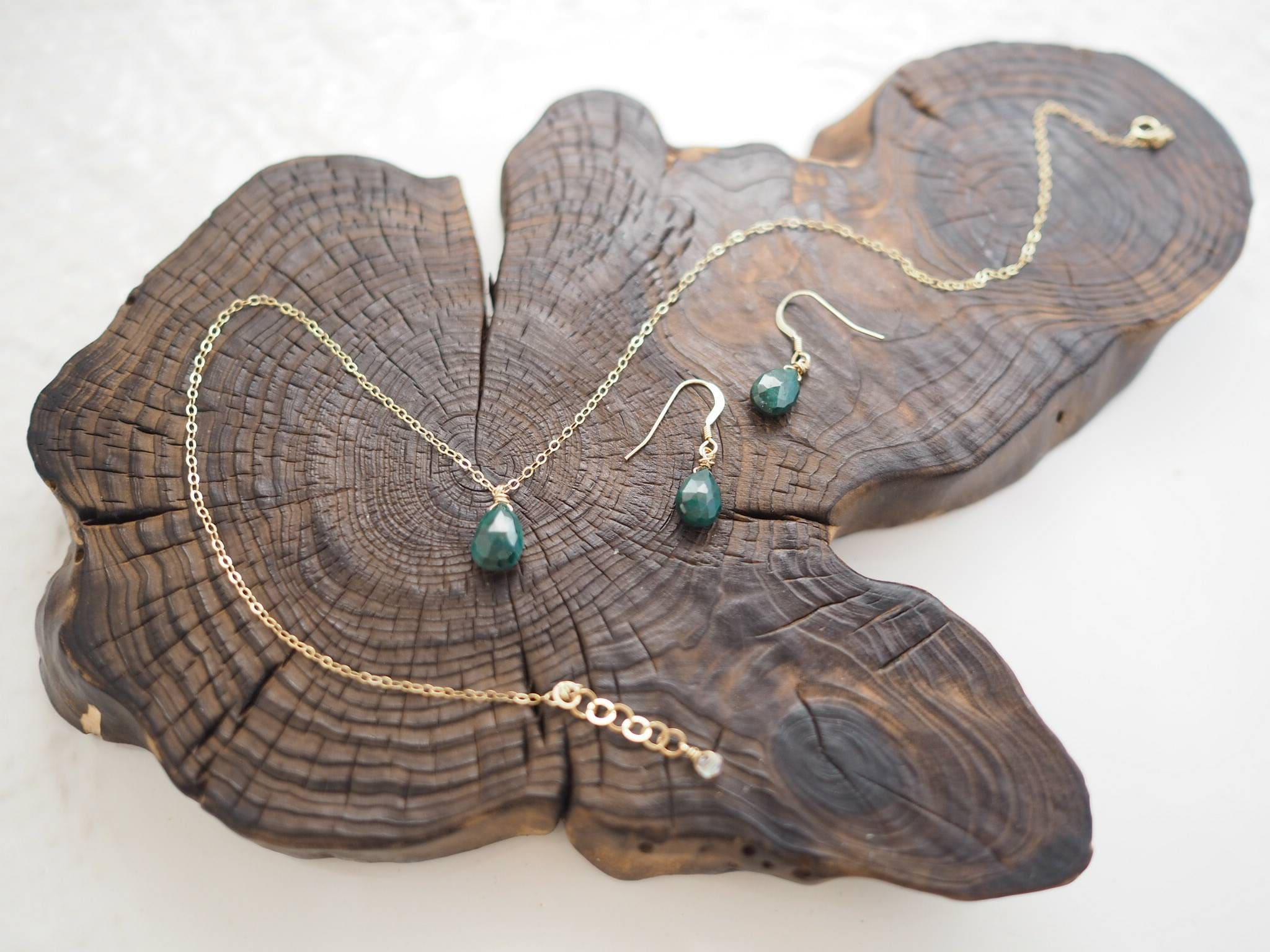 Emerald Necklace Genuine Emerald Necklace Emerald Jewelry - Etsy