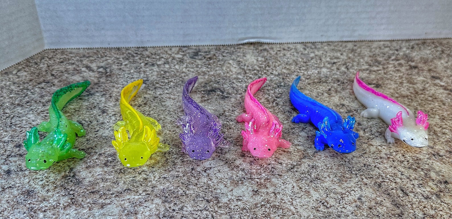 Axolotl, Axolotl 3D Figurine, Resin Art, Desk Friends, Hand Painted ...