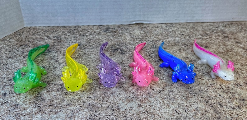 Axolotl, Axolotl 3D Figurine, Resin Art, Desk Friends, Hand Painted ...
