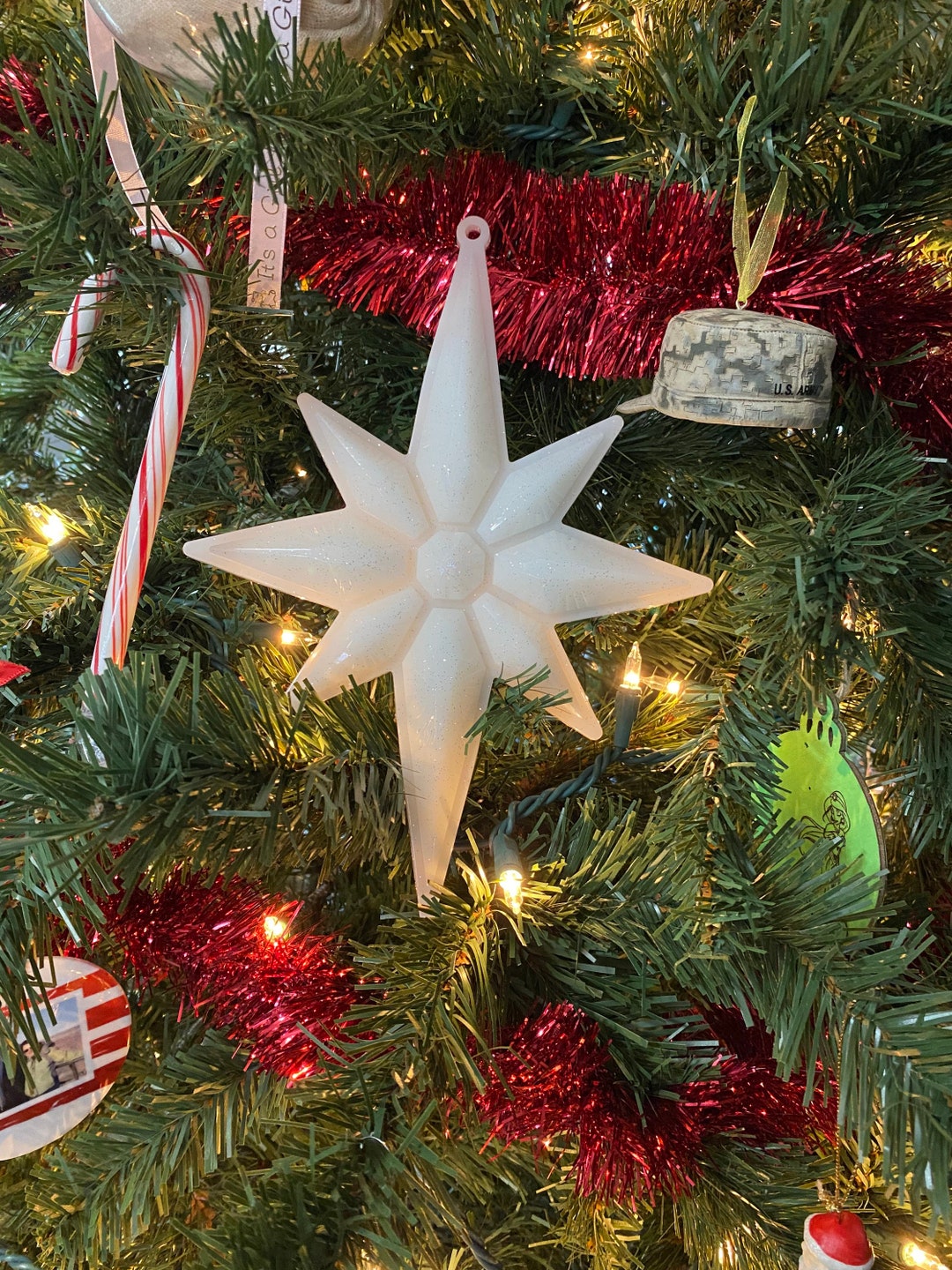 Large Star Ornament, North Star, Christmas Star, Eight Point Star ...
