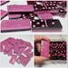 Pink and Black Dominos With Case. Resin Dominos, Glitter Tile Game ...