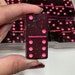 Pink and Black Dominos With Case. Resin Dominos, Glitter Tile Game ...
