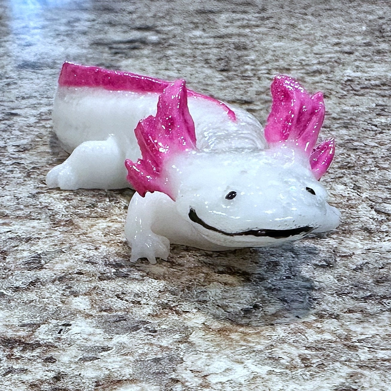 Axolotl, Axolotl 3D Figurine, Resin Art, Desk Friends, Hand Painted ...