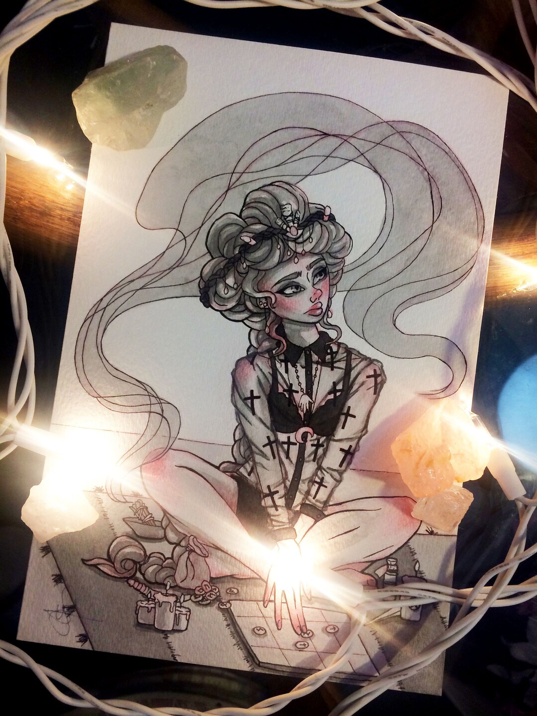 Original Inktober Artwork Smoke and Mirrors - Etsy