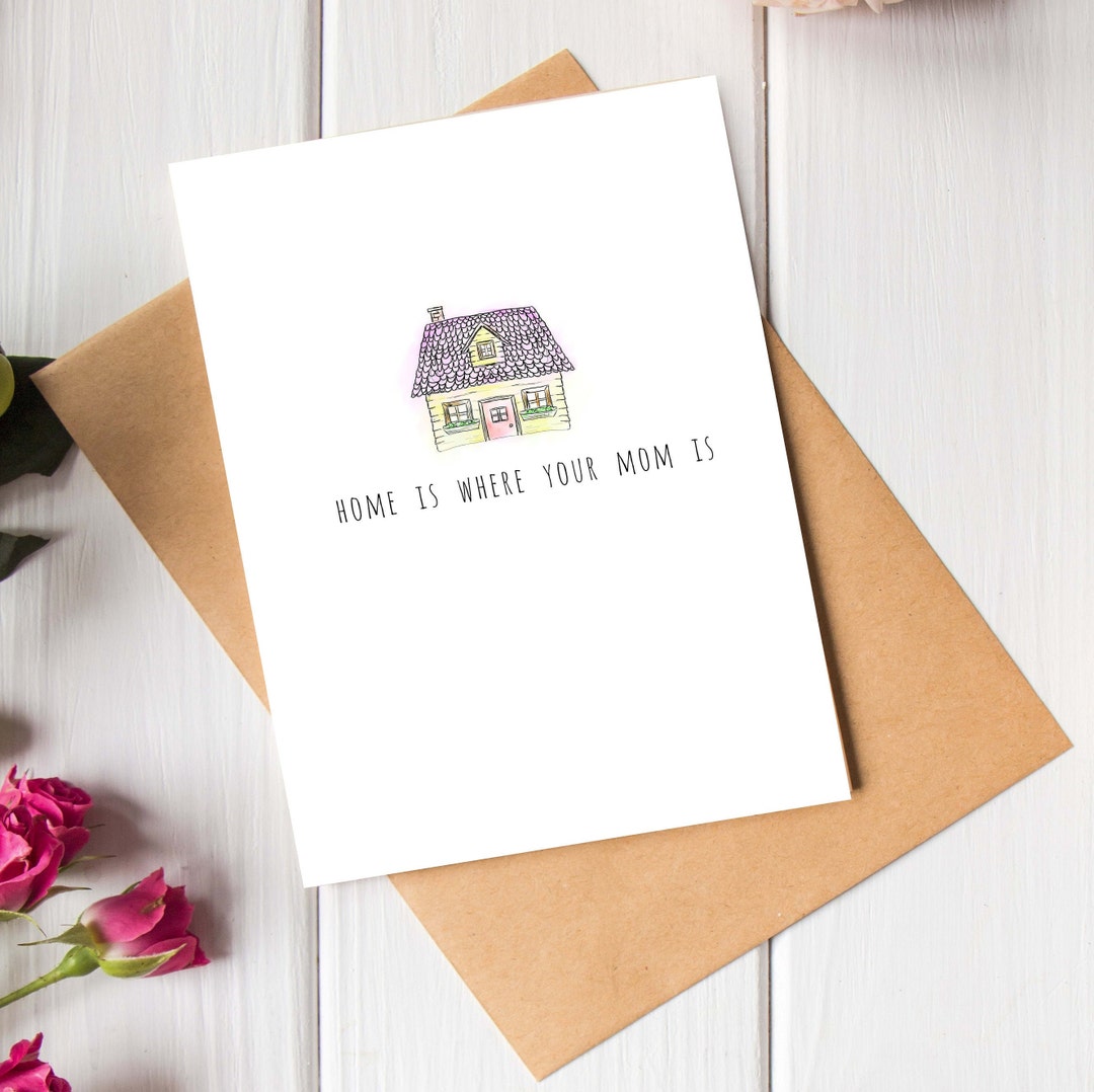 Digital Download Mother's Day Card - Print at Home, Blank Inside, Home ...