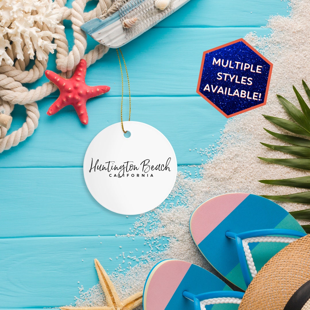 Huntington Beach California Custom Christmas Ornament | Personalized ...