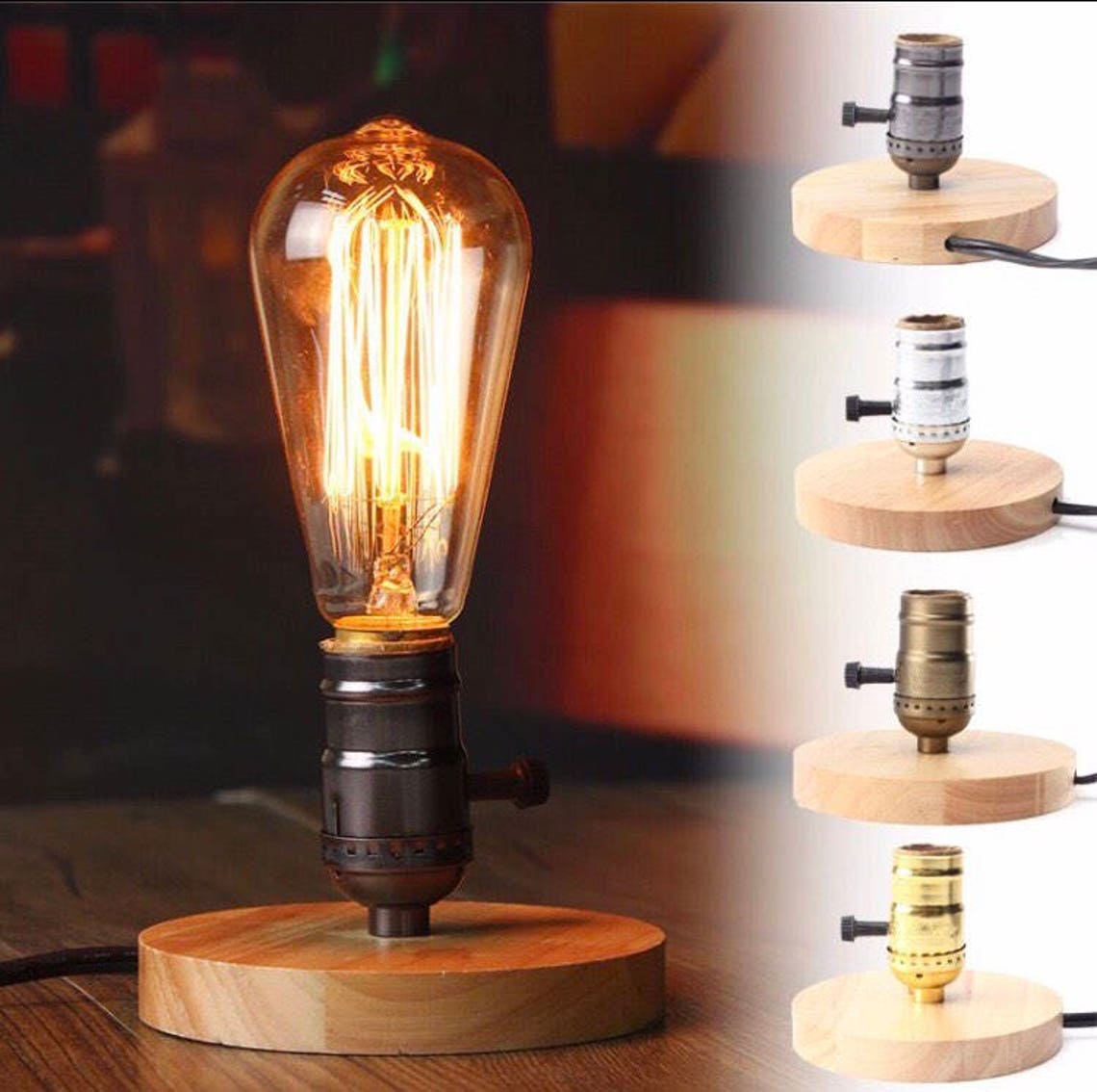 Rustic Lamp Wood - Etsy