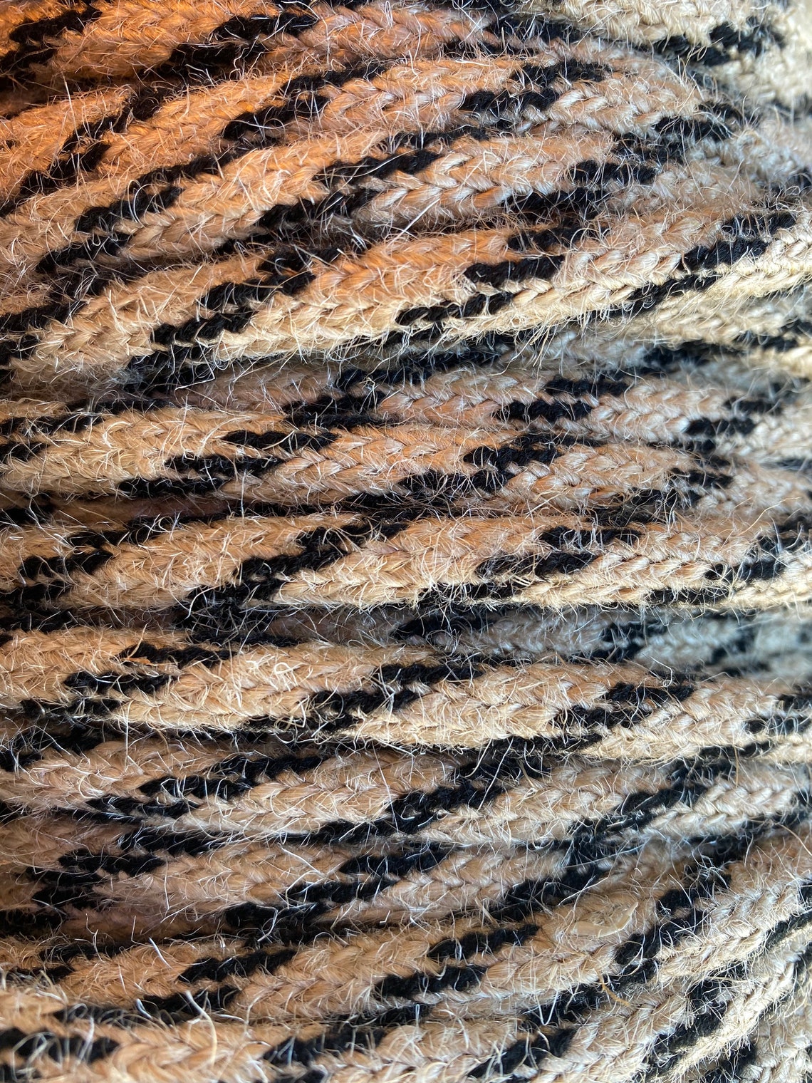 Black Bicolor Jute Rope Cable - Etsy Sweden