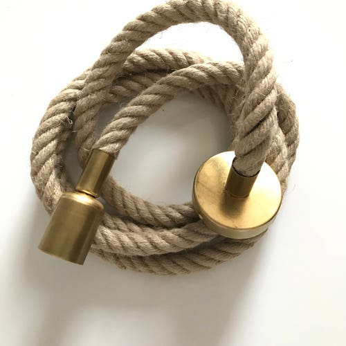 Rope Pendant Light White Cotton Modern Industrial Manila Rope - Etsy