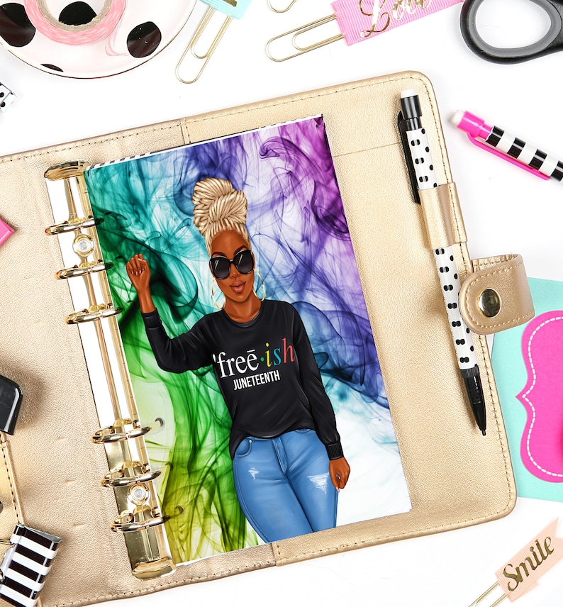 African American Planner Dashboard A5|a6|personal Planner Dashboard ...