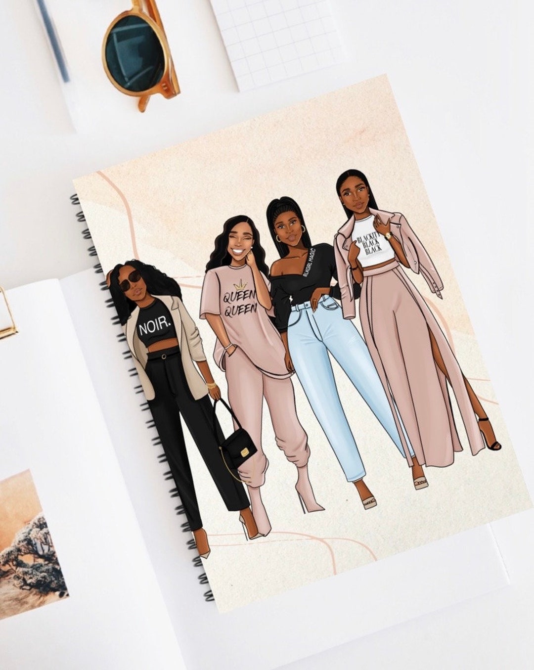 African American Spiral Notebooknotebookafrican American Notebookafro ...