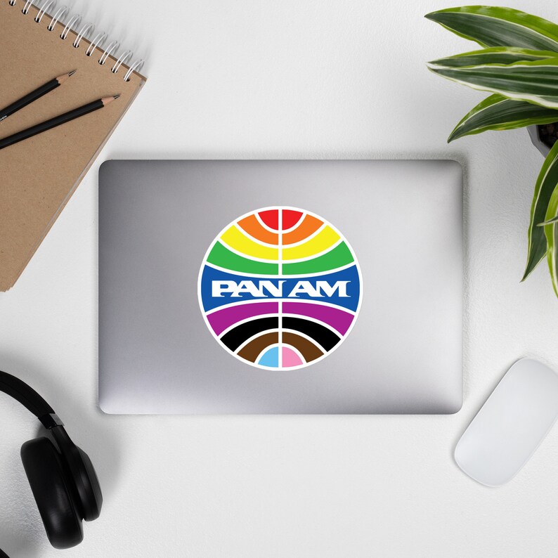 Rainbow Pan Am Sticker Pride Panam Decal LGBTQ Gay Airline - Etsy