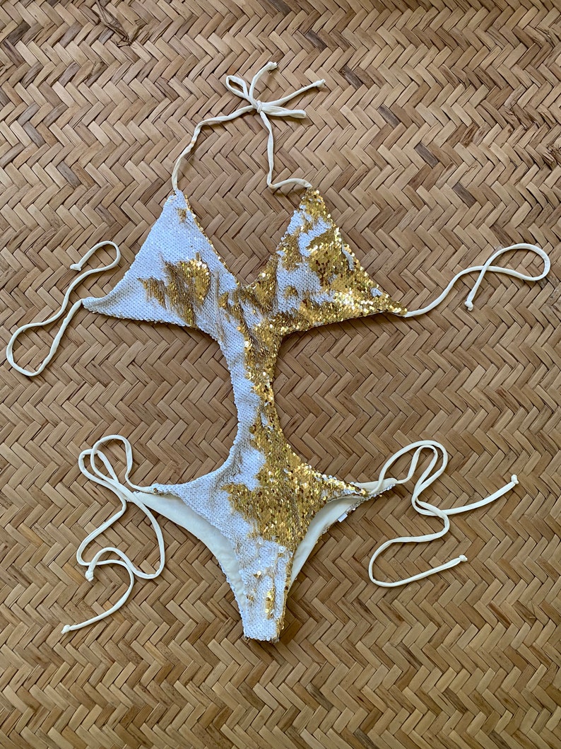 Mermaid Sparkle Sequin Swimsuit Bikini, Festival Outfit, Sparkle Flip ...