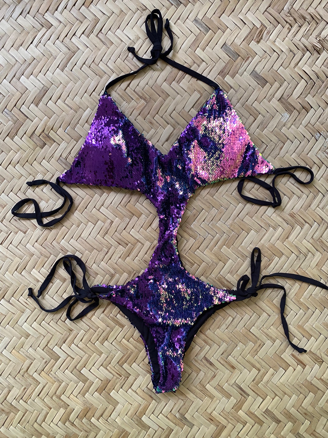 Mermaid Sparkle Sequin Swimsuit Bikini, Festival Outfit, Sparkle Flip ...