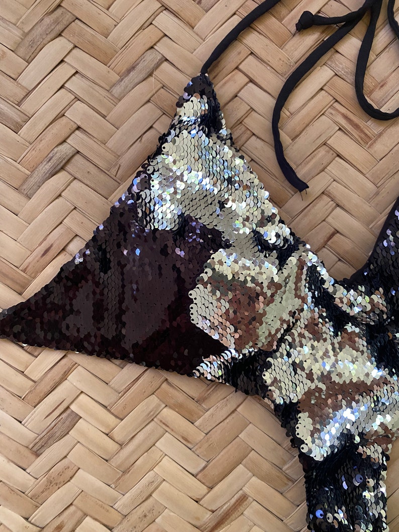Mermaid Sparkle Sequin Swimsuit Bikini, Festival Outfit, Sparkle Flip ...