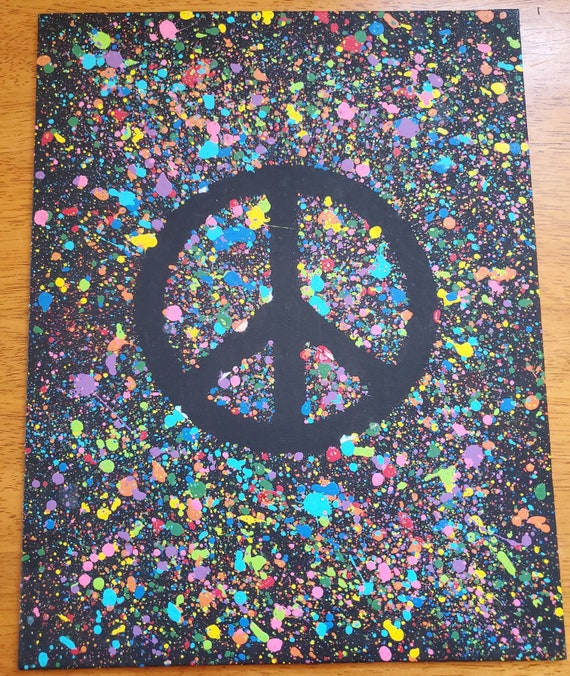 Splatter Paint Peace Sign