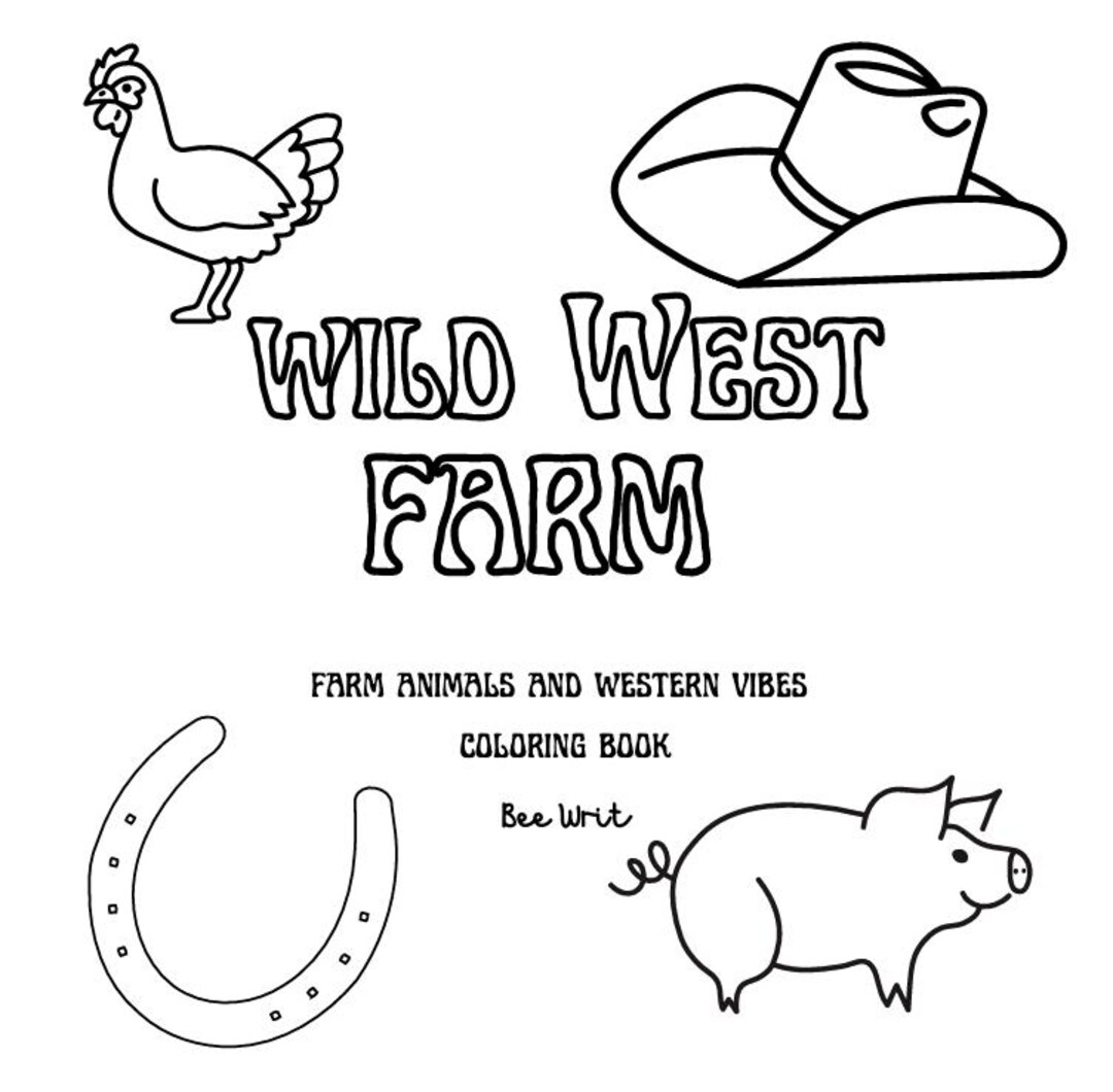 Wild West Farm: Digital Download Coloring Book - Etsy