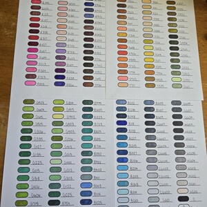 Color Swatch Sheets (45 per Page) - Etsy