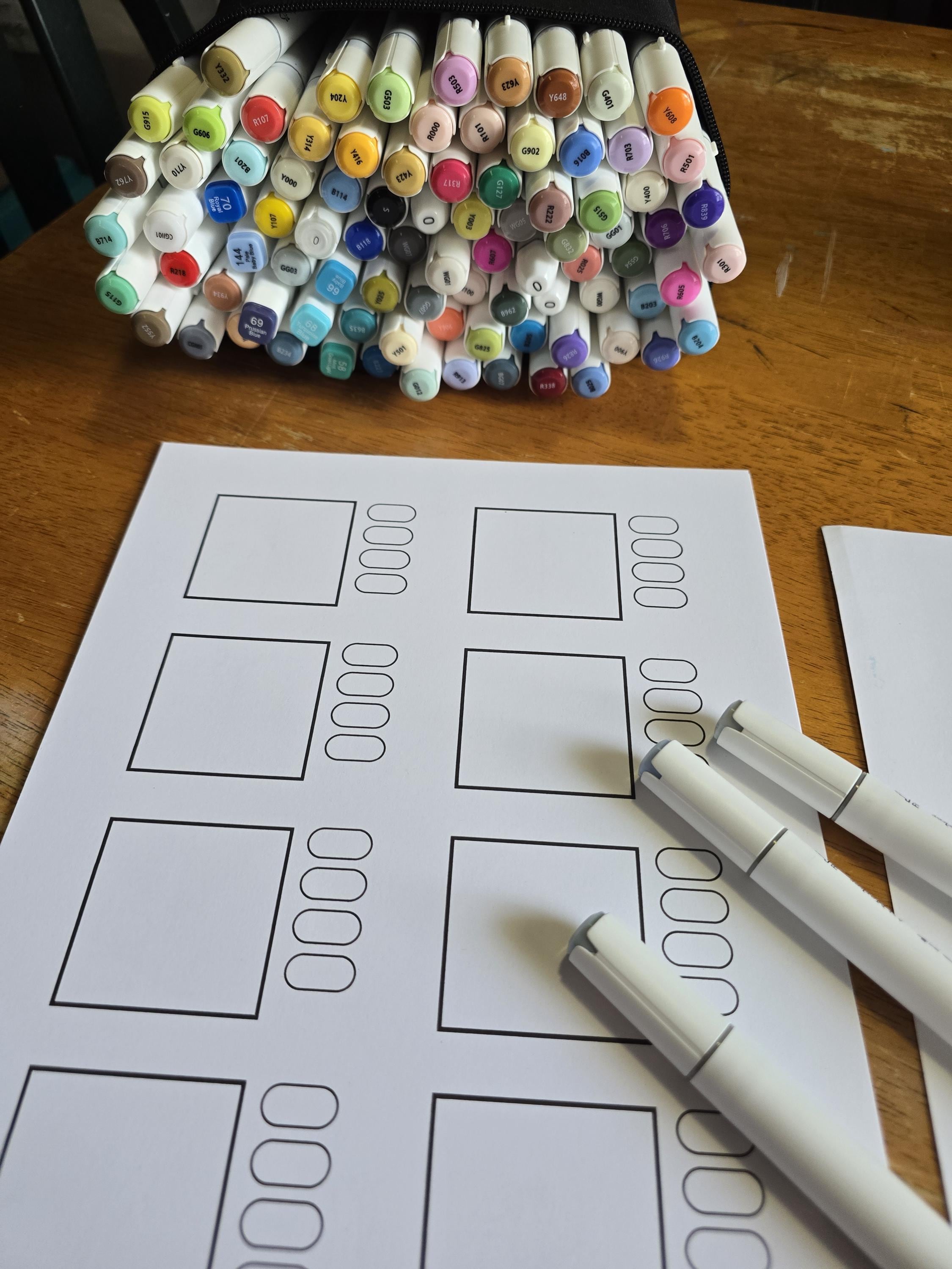 Blank Pattern Practice Sheets for Coloring - Etsy